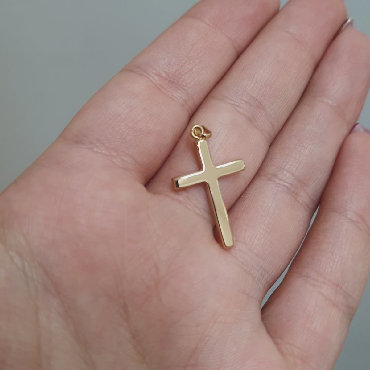 Stilrent 18k guld kors - Smyckesbutiken