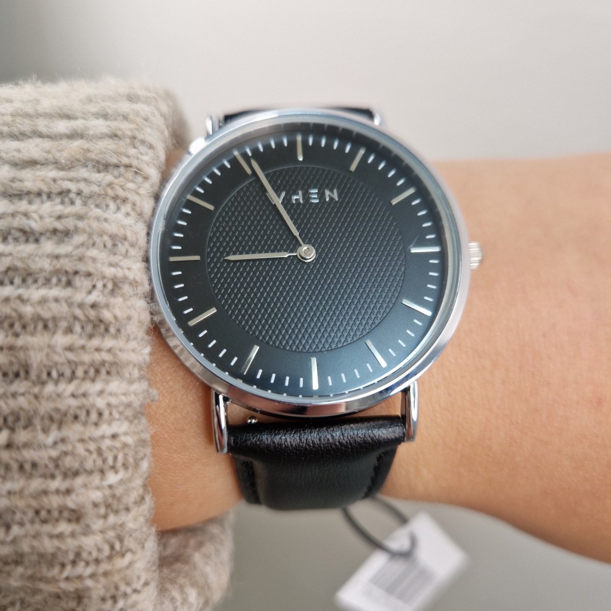 Klocka When classic silver & black - Smyckesbutiken