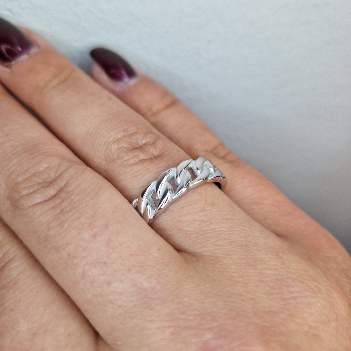 Pansar ring i äkta silver - Smyckesbutiken